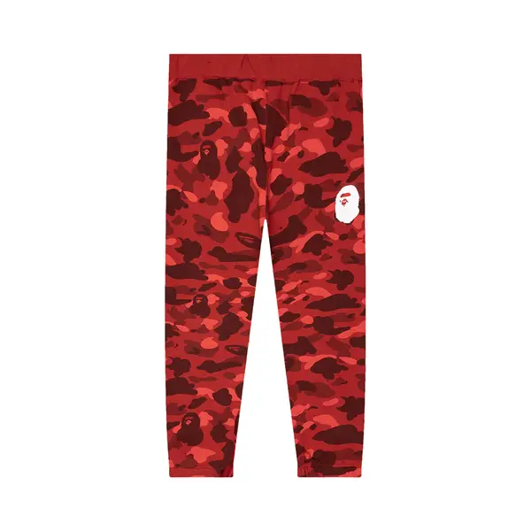 A BATHING APE Color Camo Wide Fit Sweatpants - Red