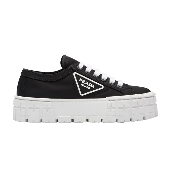Prada Gabardine Wheel Platform Sneakers - Black