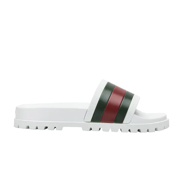 Gucci Web Slide - White