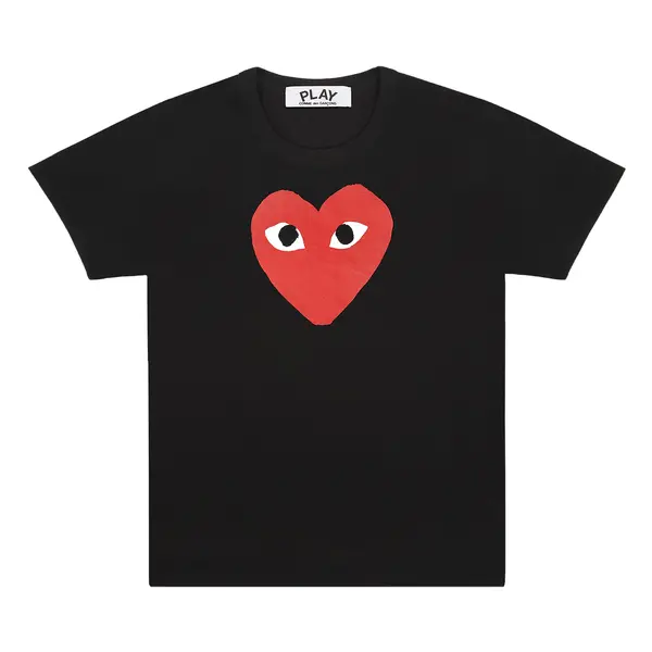 Play Comme Des Garcon Red Heart T-shirt - Black