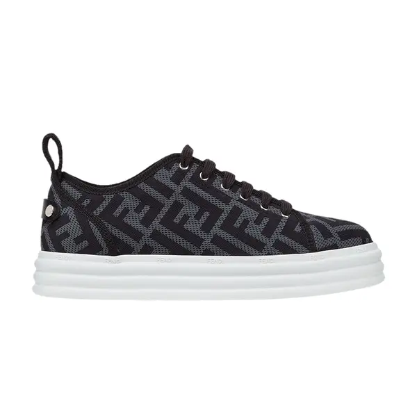 Fendi Ff Motif Rise Platform Sneakers - Black
