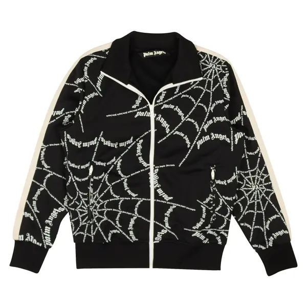 Palm Angels Spider Web Track Jacket - Black