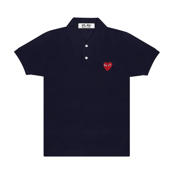 Play Comme Des Garcon Emblem Polo Tee - Blue