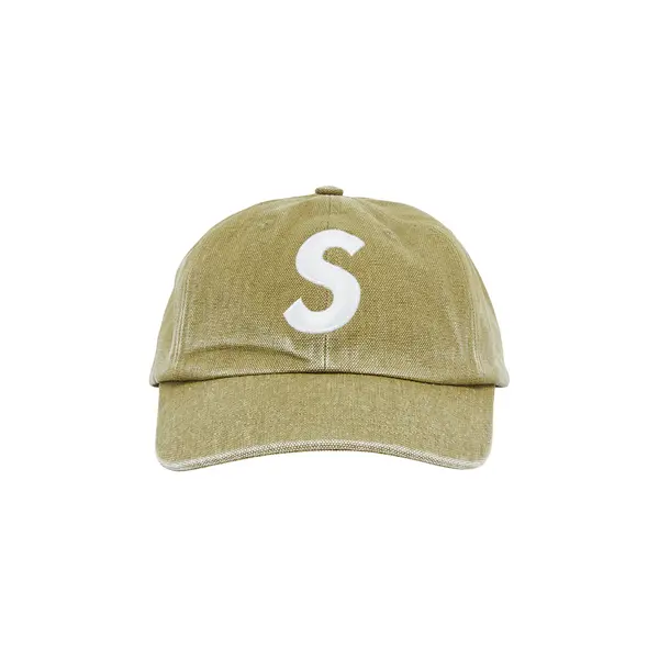 Supreme Pigment Canvas 6-panel Cap With S Logo - Green
