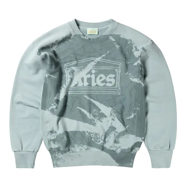 Aries Sunbleached Temple Sweatshirt - Grey