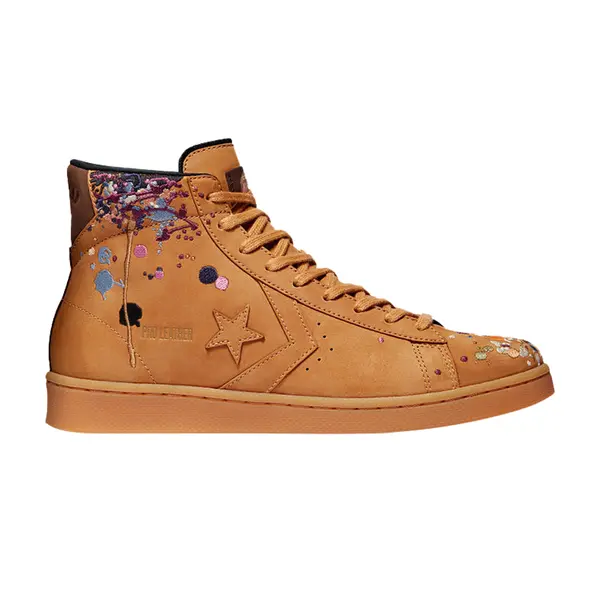 CONVERSE Bandulu X Pro Leather High 'paint Splatter Flux - Brown