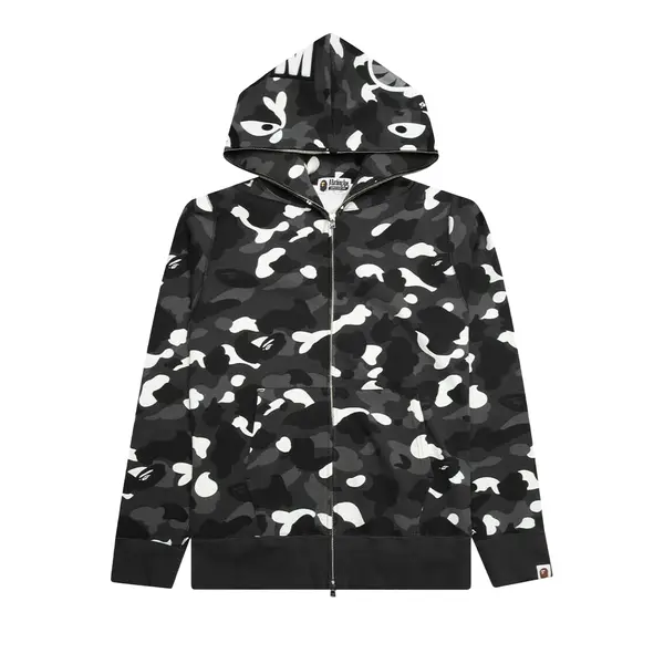 A BATHING APE City Camo Shark Full Zip Hoodie - Black