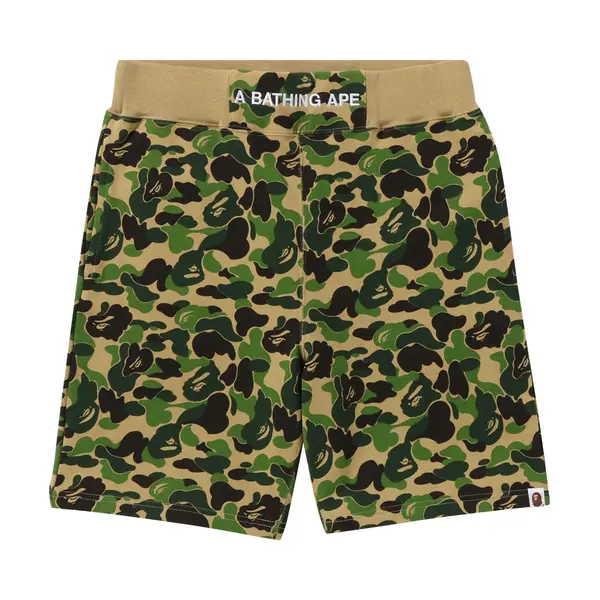A BATHING APE Abc Camo Sweat Shorts - Green