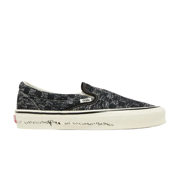 VANS Raised Wolves X Og Classic Slip-on Lx 'tv Static' Sneakers - Black