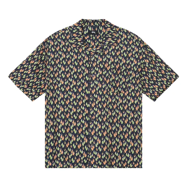 StÜssy Paisley Tears Shirt 'navy