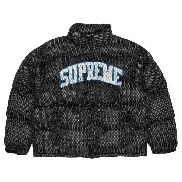 Supreme Mesh Jersey Puffer Jacket - Black