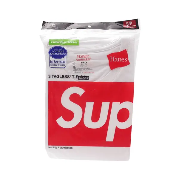 Supreme X Hanes Tagless Tees - White