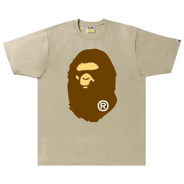 A BATHING APE Big Ape Head Tee - Cream