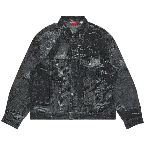 Supreme Archive Denim Jacquard Trucker Jacket