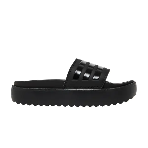 Adidas Adilette Platform Slides - Black