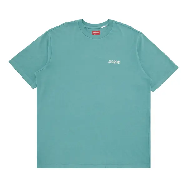 Supreme Washed Script Short-sleeve Top 'sage - Green