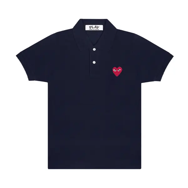 Play Comme Des Garcon Heart Polo 'navy - Blue