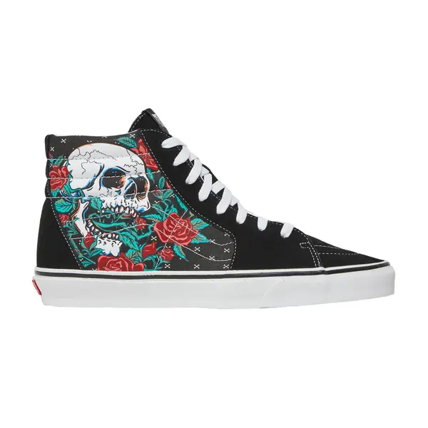 VANS Sk8-hi Rose Skulls - Black