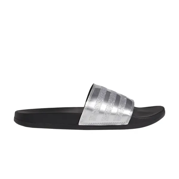 Adidas Adilette Comfort Slides Shimmer Stripes - Silver
