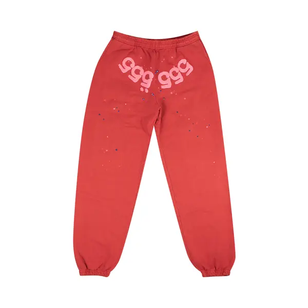 SP5DER Number 555 Sweatpants - Red