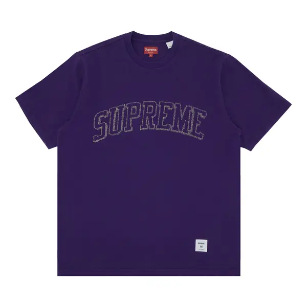 Supreme Sketch Embroidered Short-sleeve Top - Purple