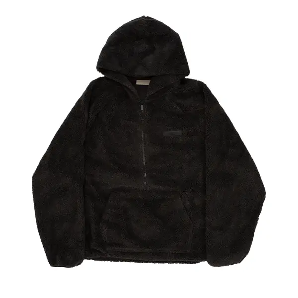 Fear Of God Polar Fleece Half Zip Hoodie - Black
