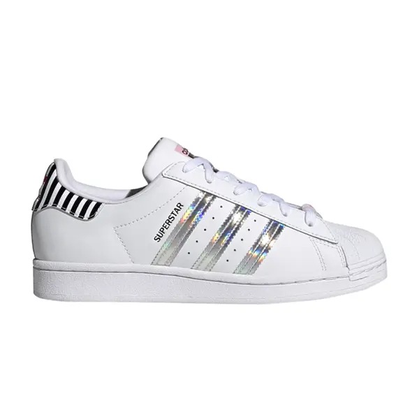 Adidas Superstar Iridescent Sneakers - White | Editorialist