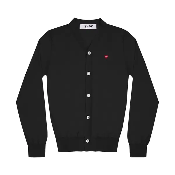 Play Comme Des Garcon Little Heart Cardigan - Black