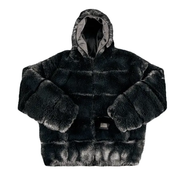 Supreme X Wtaps Faux Fur Hooded Jacket - Black