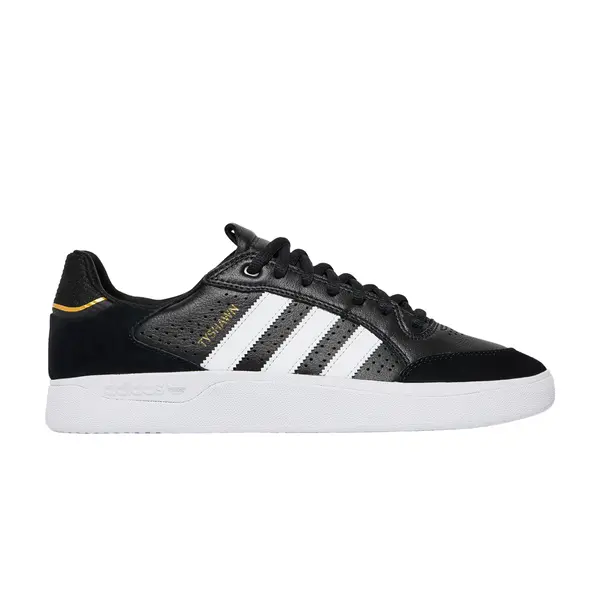 Adidas Tyshawn Low Metallic Leather Sneakers - Black