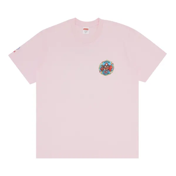 Supreme Fdny Engine 9 Tee 'light - Pink