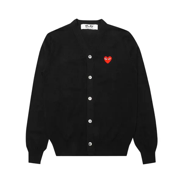 Play Comme Des Garcon Knit Cardigan - Black