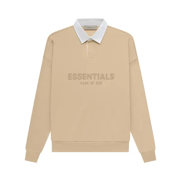 Fear Of God Waffle Henley Rugby - Cream
