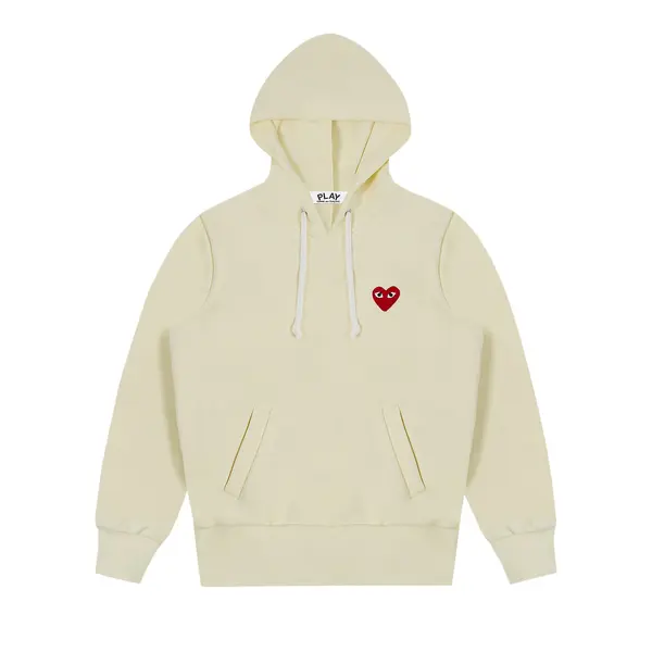 Play Comme Des Garcon Hoodie - Cream