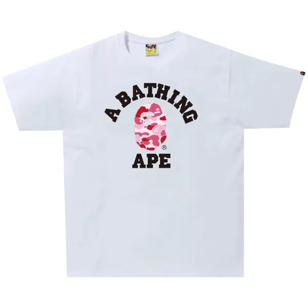 A BATHING APE Abc Camo College Tee - White