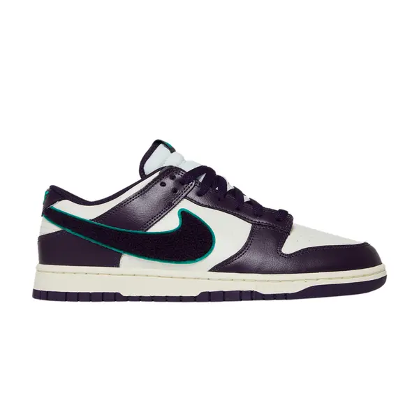 Nike Dunk Low Chenille Swoosh Grand Purple - White