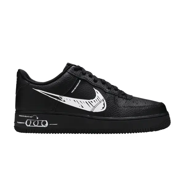 Nike Force 1 Low 'sketch' Sneakers - Black