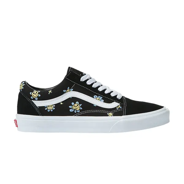 VANS Old Skool 'trippy Grin Floral' Sneakers - Black