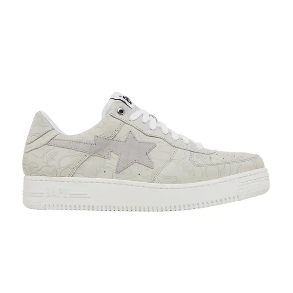 A BATHING APE Solebox X Bapesta 'light Beige Line Camo' Sneakers - Grey
