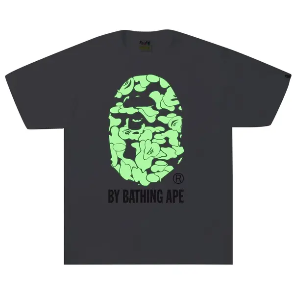 A BATHING APE Text Code Camo Tee - White