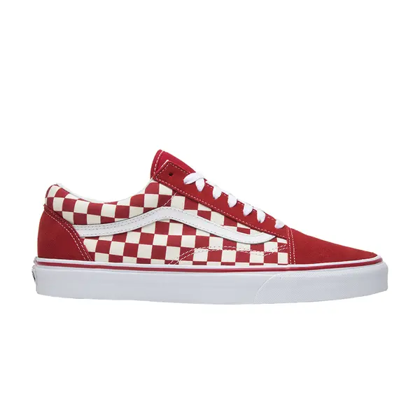VANS Old Skool Checkerboard Sneakers - Red
