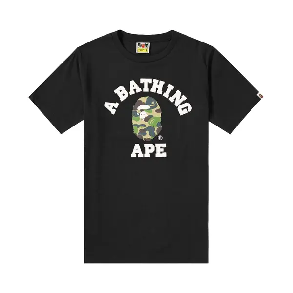 A BATHING APE Abc Camo College Tee /green