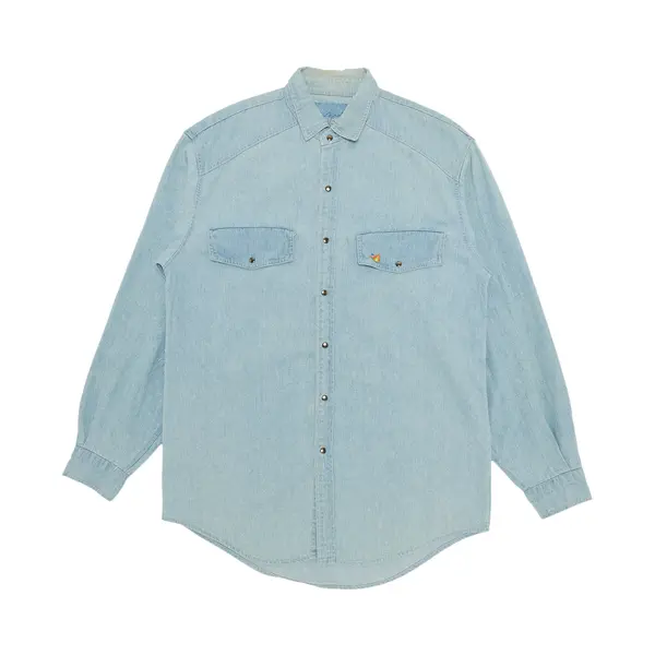 SKY HIGH FARM WORKWEAR Exclusive For Manifesto Denim Shirt 'light Wash - Blue