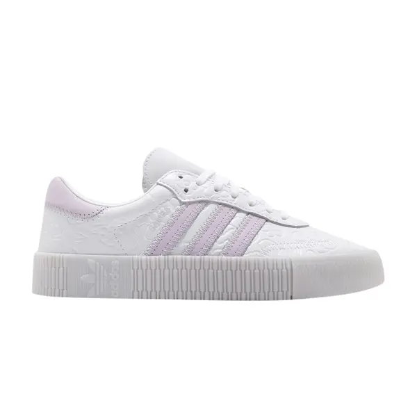 Adidas Sambarose Floral Pattern Sneakers - White