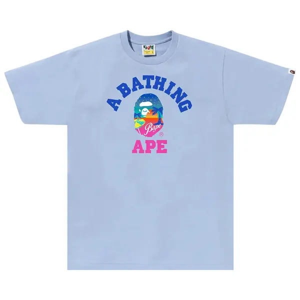A BATHING APE Sunset Beach Tee 'sax - Blue