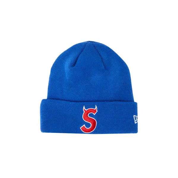 Supreme X New Era S Logo Beanie - Blue