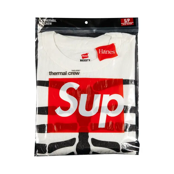 Supreme X Hanes Bones Thermal Crew - Cream