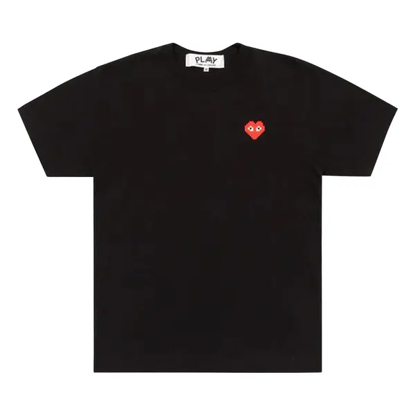 Play Comme Des Garcon X Invader Heart Tee - Black