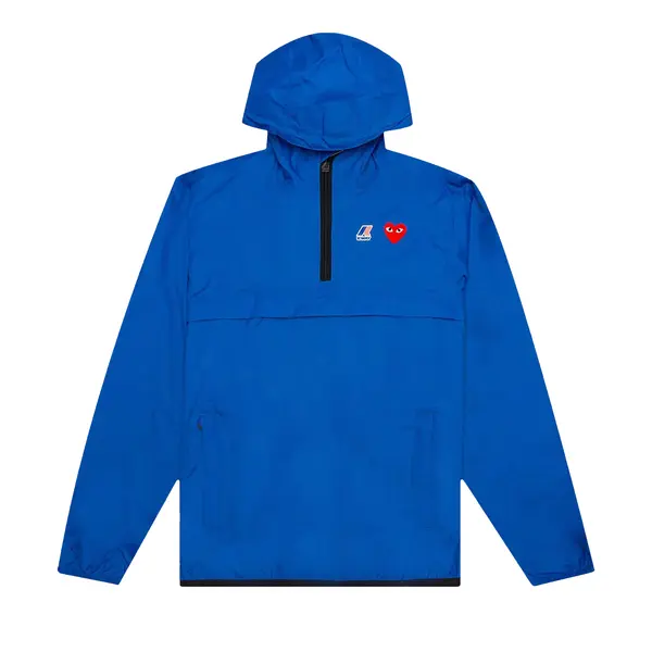 Play Comme Des Garcon X K Way Half Zip Anorak - Blue