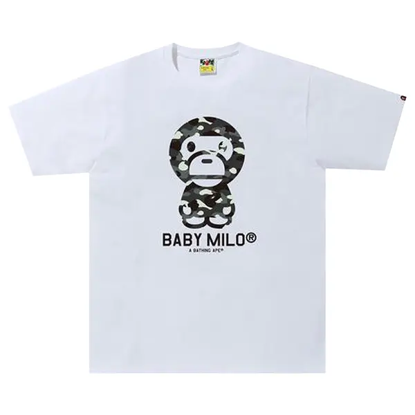 A BATHING APE City Camo Baby Milo Tee - White